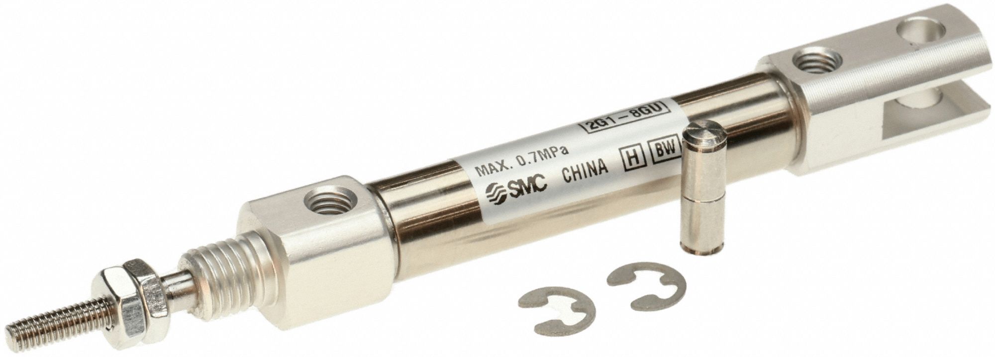 SMC, 5/8 in Bore, 3 in Stroke, Round Body Cylinder - 826F04|NCDJ2D16 ...