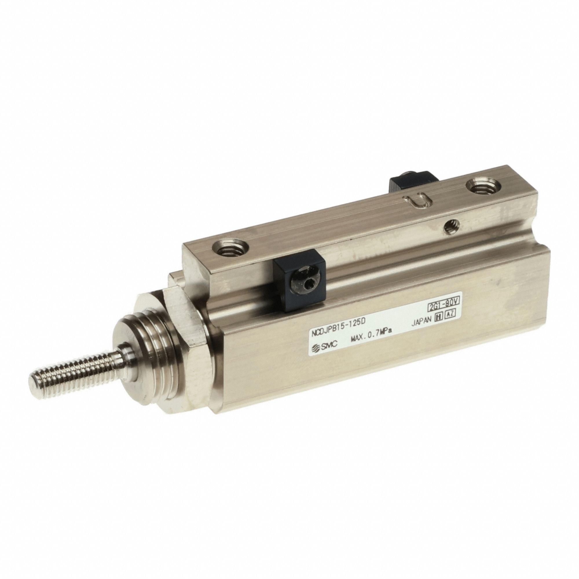 SMC, 1/4 in Bore, 3/4 in Stroke, Compact Cylinder - 826F12|NCDJPB6-075D ...