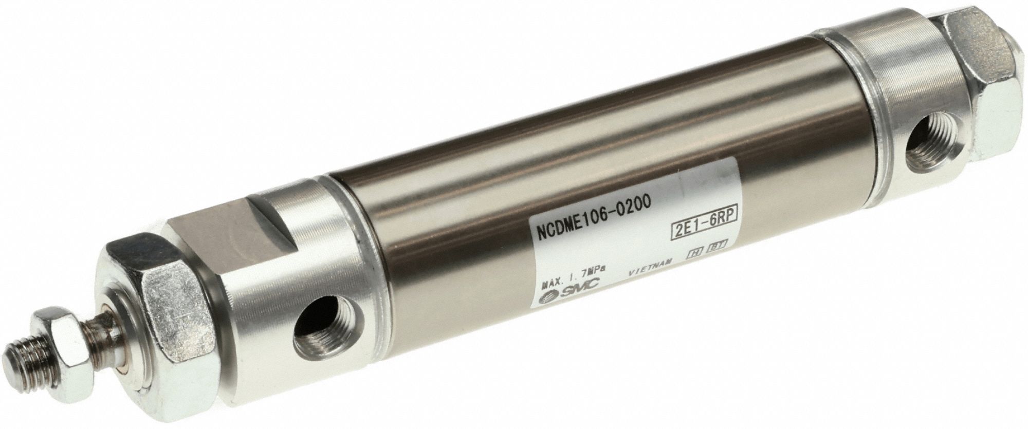 SMC, 1 1/16 in Bore, 14 in Stroke, Round Body Cylinder - 826FW1|NCME106 ...