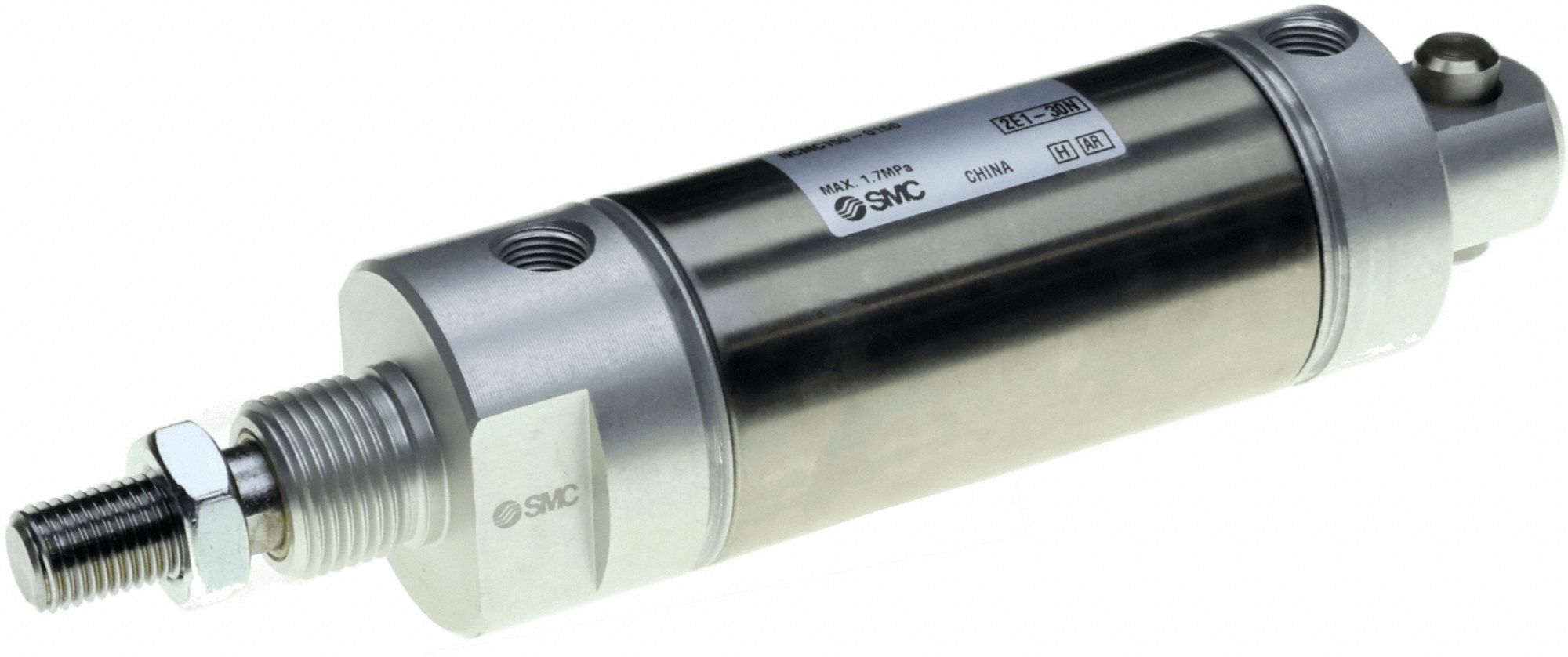 SMC, 1 1/2 in Bore, 1 1/2 in Stroke, Round Body Cylinder - 826FR0 ...