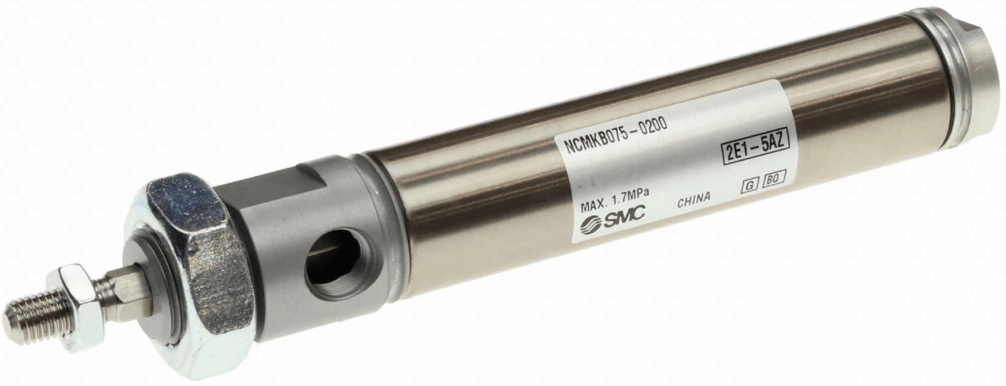 SMC, 3/4 in Bore, 1 in Stroke, Round Body Cylinder - 826FY3|NCMKB075 ...