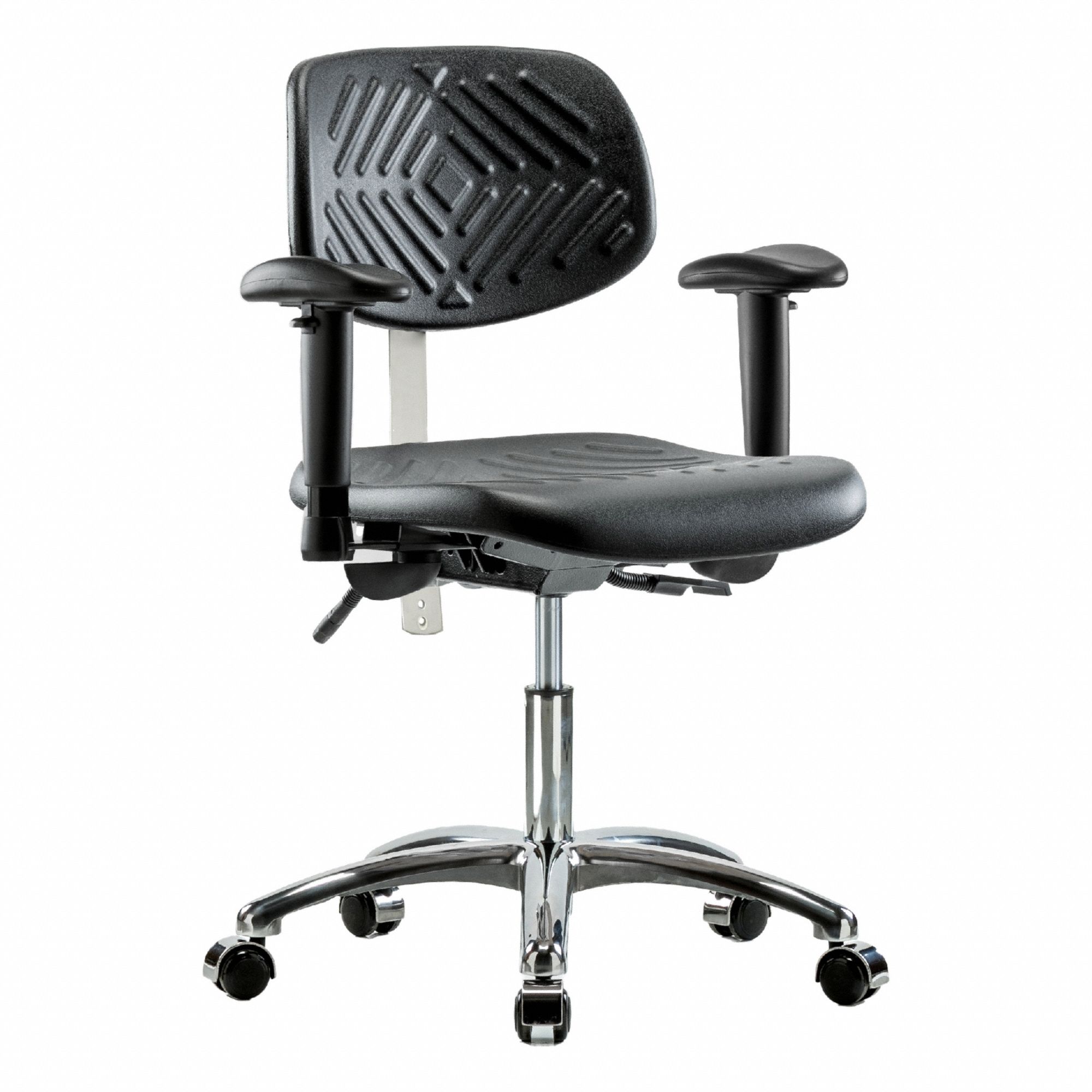 Polyurethane, Arms Included, Cleanroom Chair - 358L17|BR-NCR-PDHCH-CR ...
