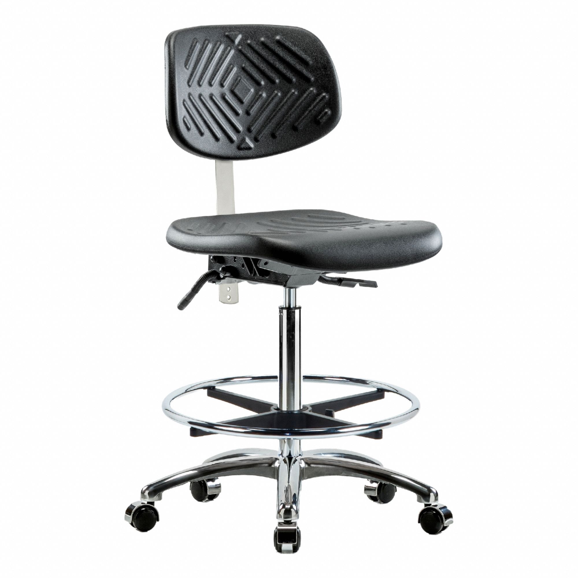 Polyurethane, Armless, Cleanroom Task Chair - 358L39|BR-NCR-PHBCH-CR-T1 ...