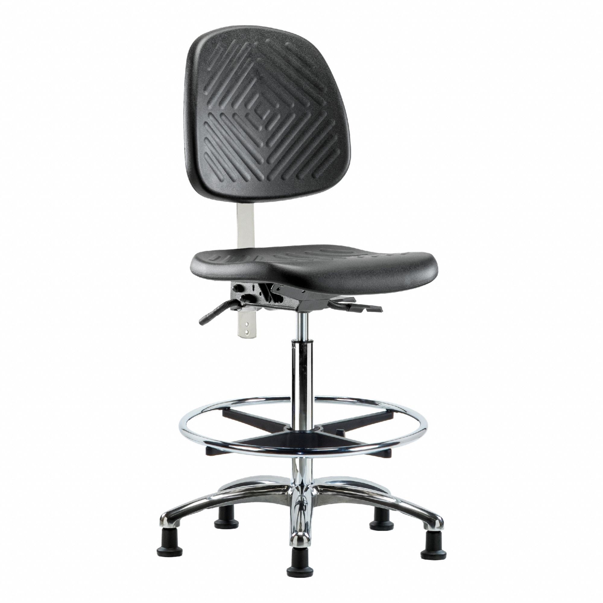 Polyurethane, Armless, Cleanroom Task Chair - 358L72|BR-NCR-PHBCH-MB-CR ...