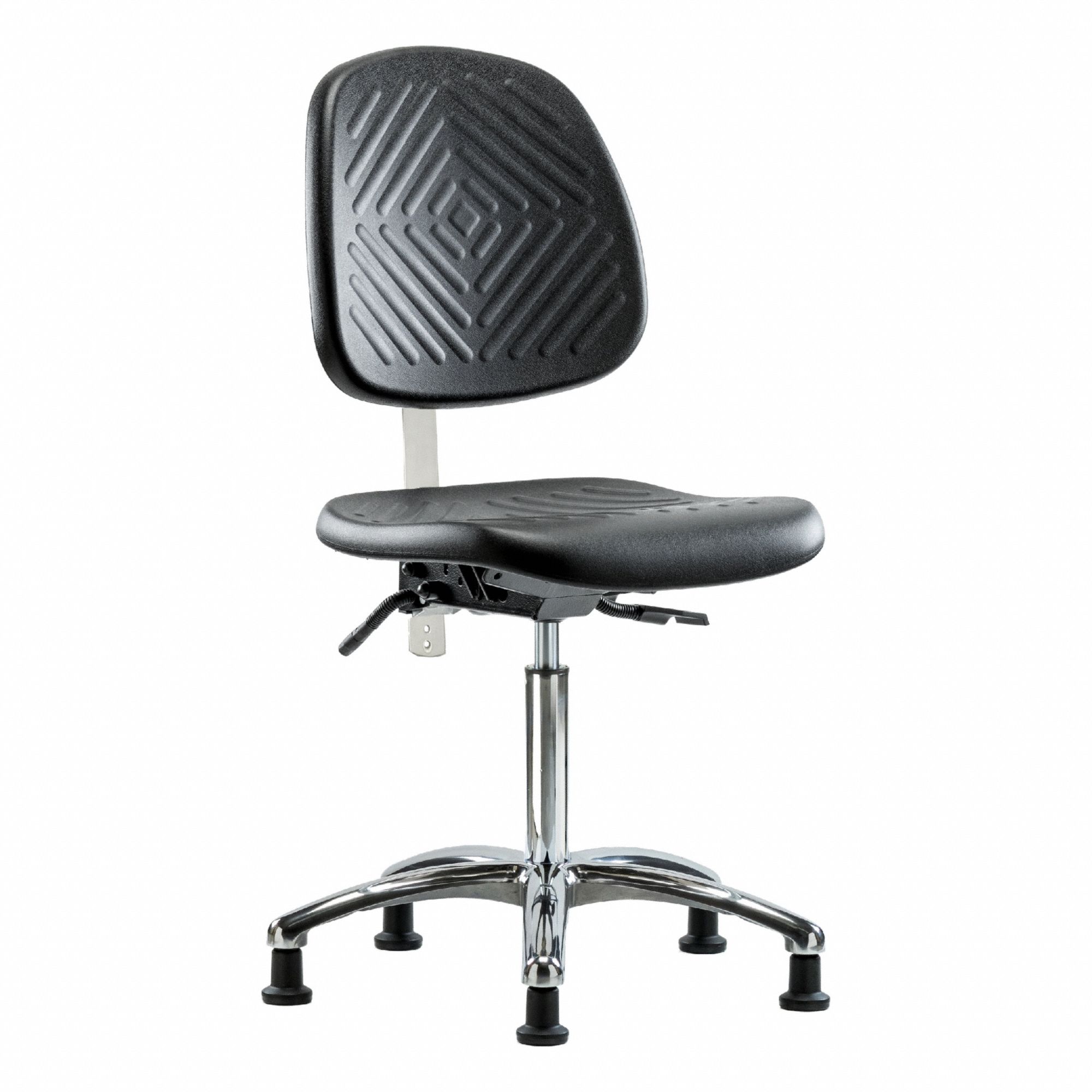 Polyurethane, Armless, Cleanroom Task Chair - 358L66|BR-NCR-PMBCH-MB-CR ...
