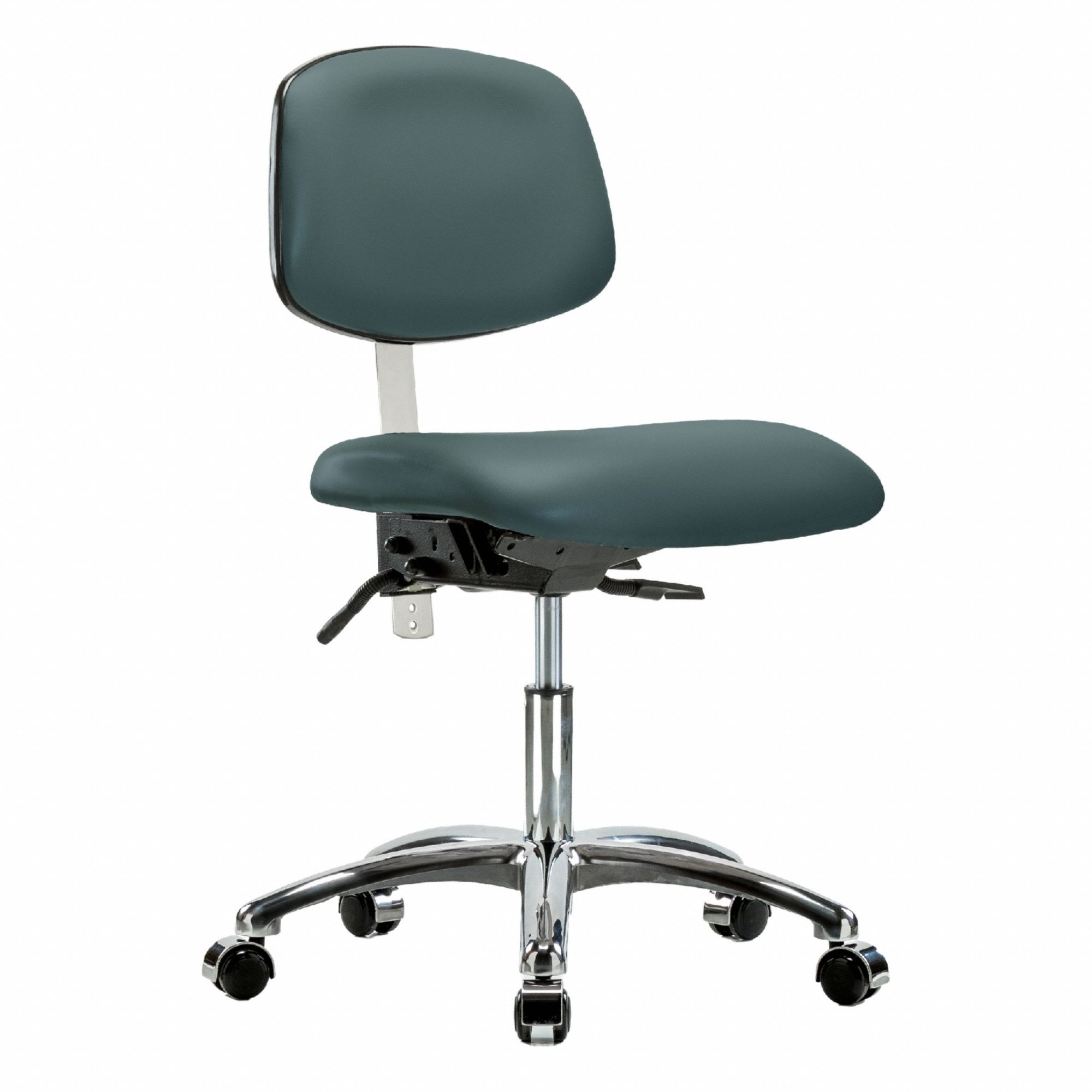 Polyurethane/Vinyl, Armless, Cleanroom Chair - 358P58|BR-NCR-VDHCH-CR ...
