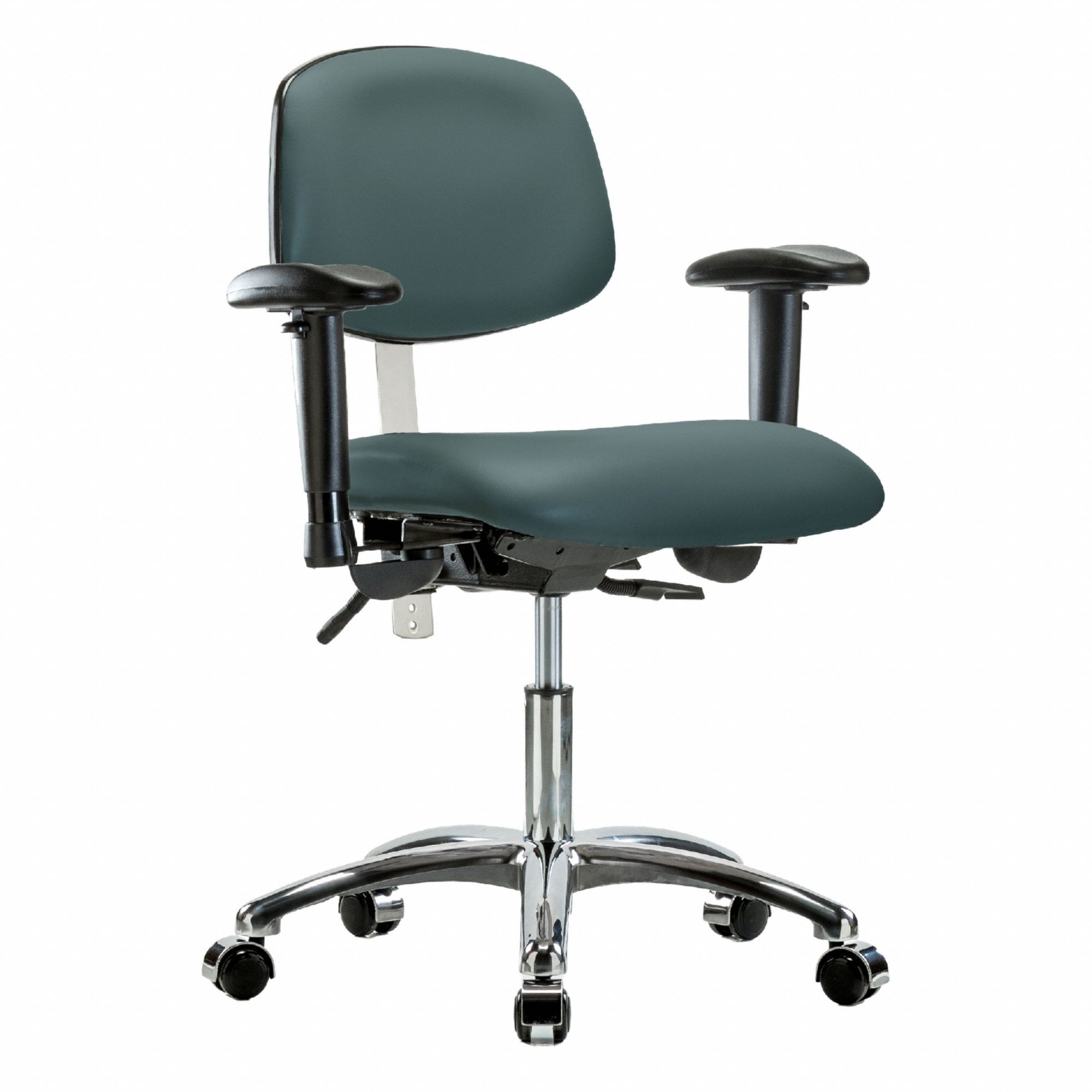 Polyurethane/Vinyl, Arms Included, Cleanroom Chair - 358L79|BR-NCR ...