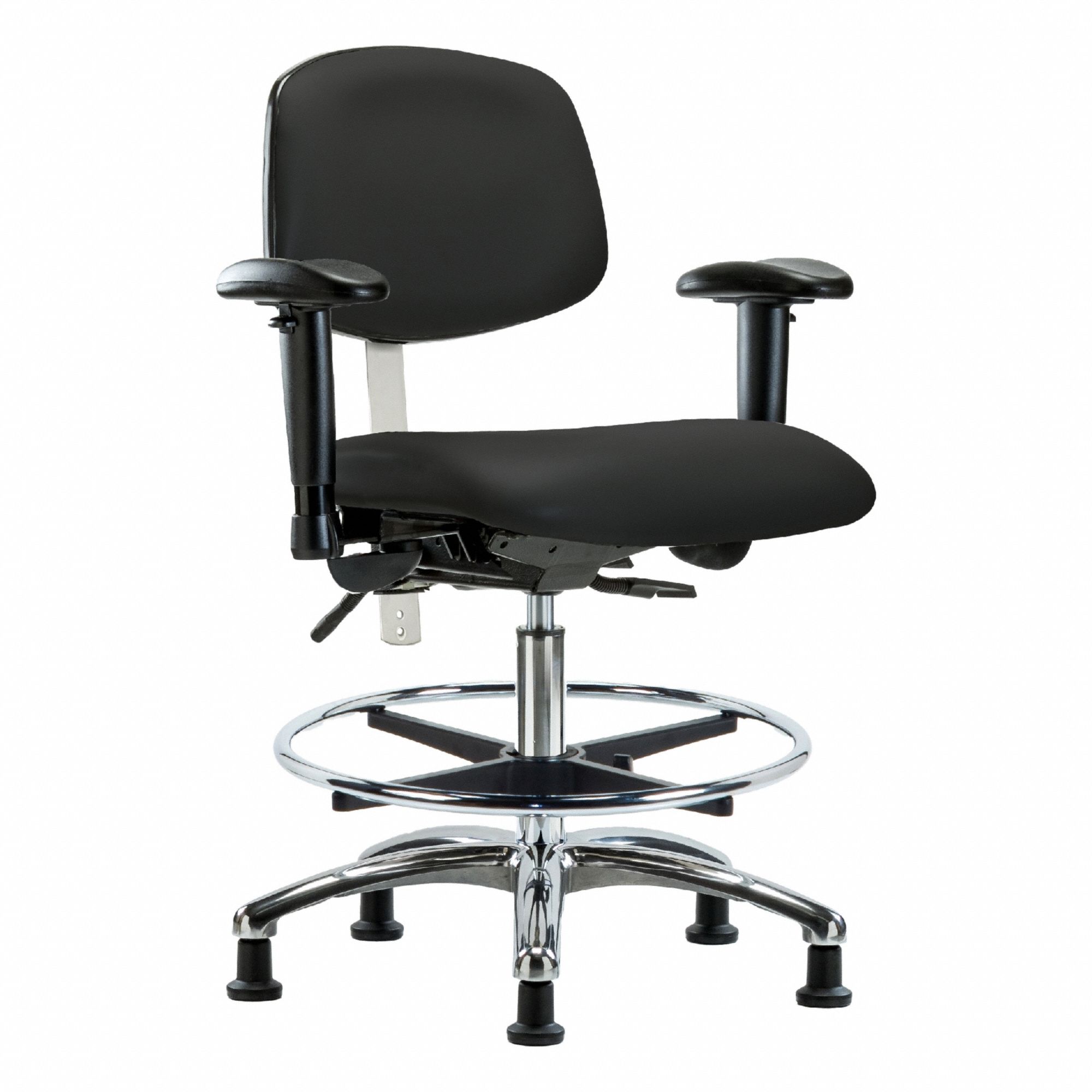 Vinyl, Arms Included, Cleanroom Task Chair - 358X60|BR-NCR-VMBCH-CR-T0 ...