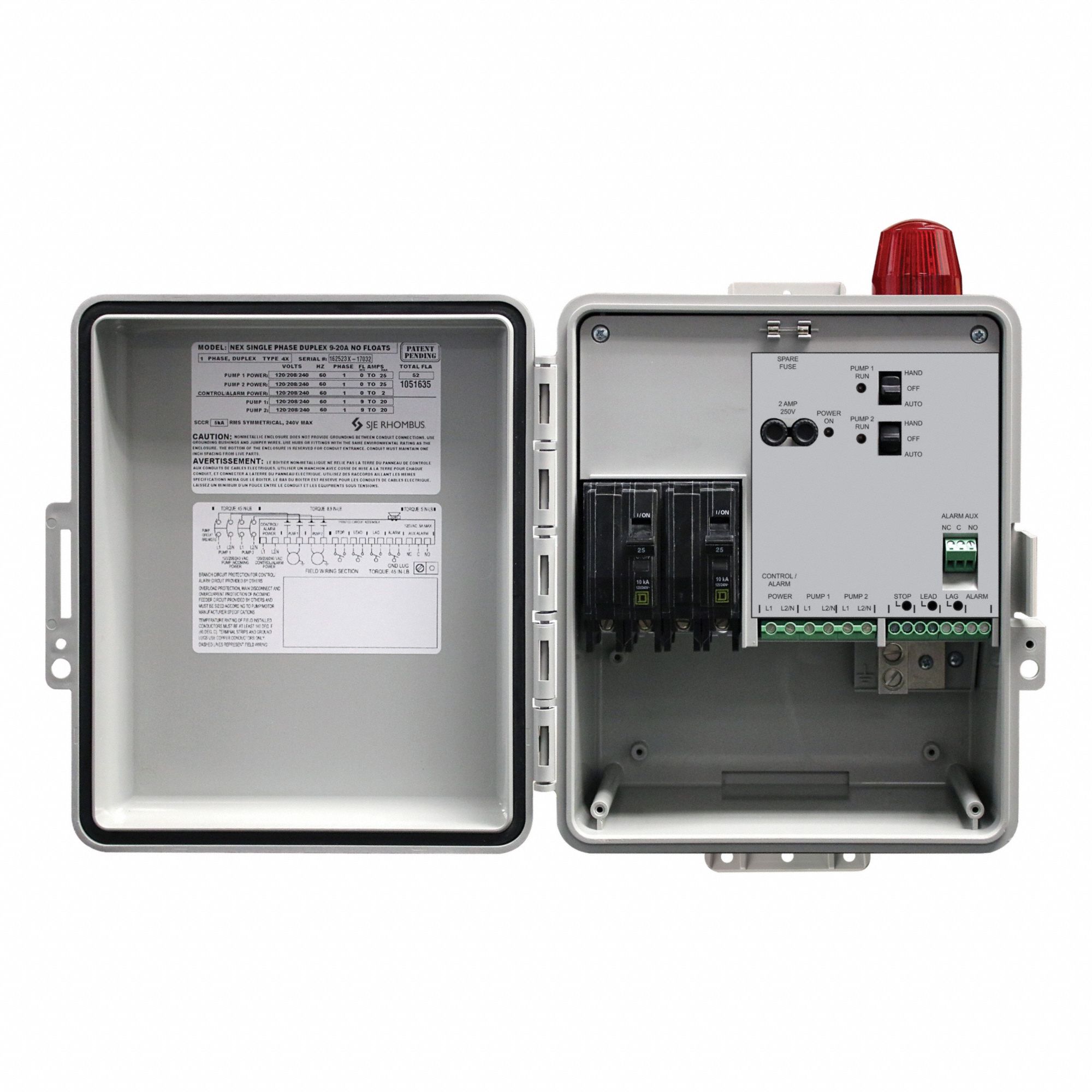 SJE-RHOMBUS, Duplex, Single Phase, Control Panel - 859P38|1053263 ...