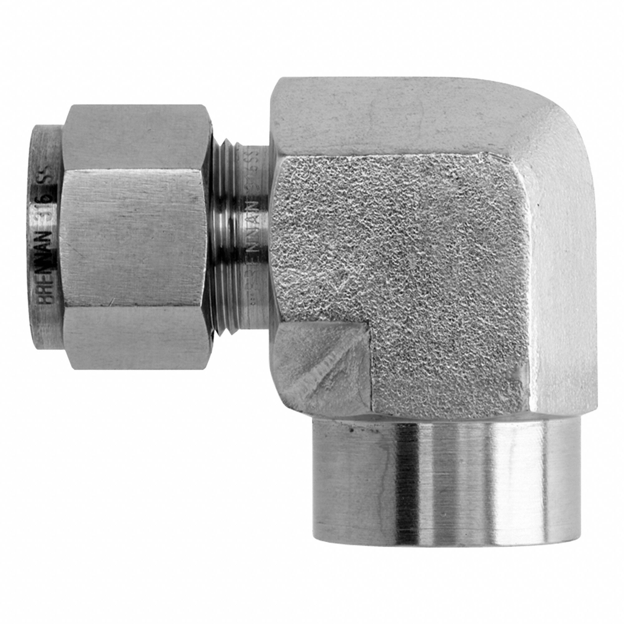 BRENNAN INDUSTRIES, 1/4 in OD 1/2 in Pipe Fitting Size, Compression x FNPT, Compression Fitting ...