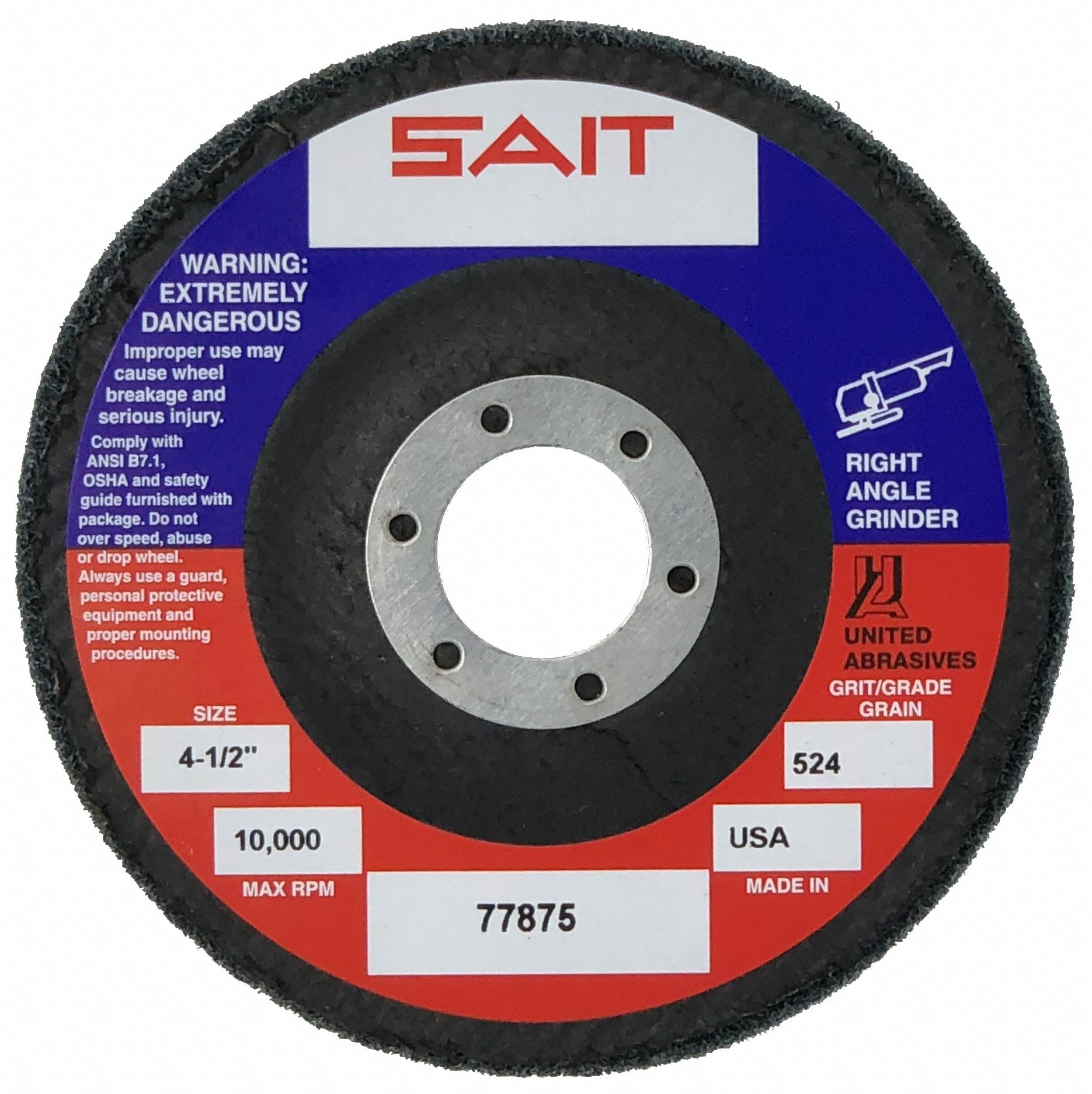 UNITED ABRASIVES-SAIT, 5, PK, Unitized Disc - 58CD25|77880 - Grainger