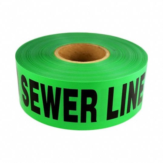 1,000 ft Tape Lg, Green, Non-Detectable Buried Tape - 817NG7|B3104G4 ...