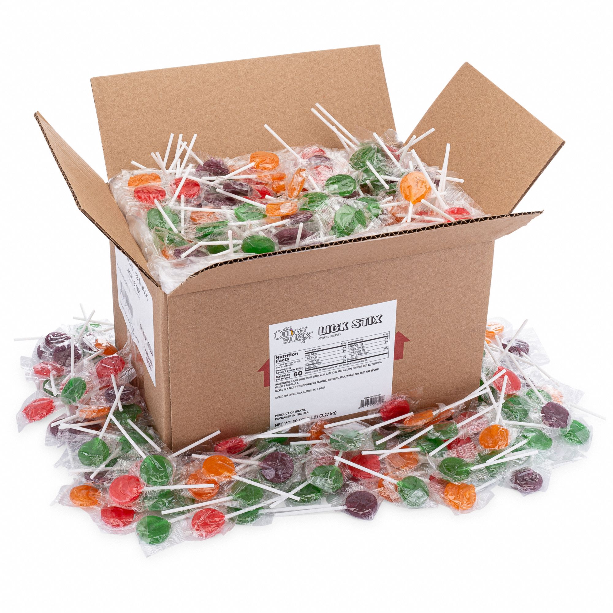 OFFICE SNAX, Assorted, 300 Items Per Pack, Candy Lick Stix - 797W52 ...
