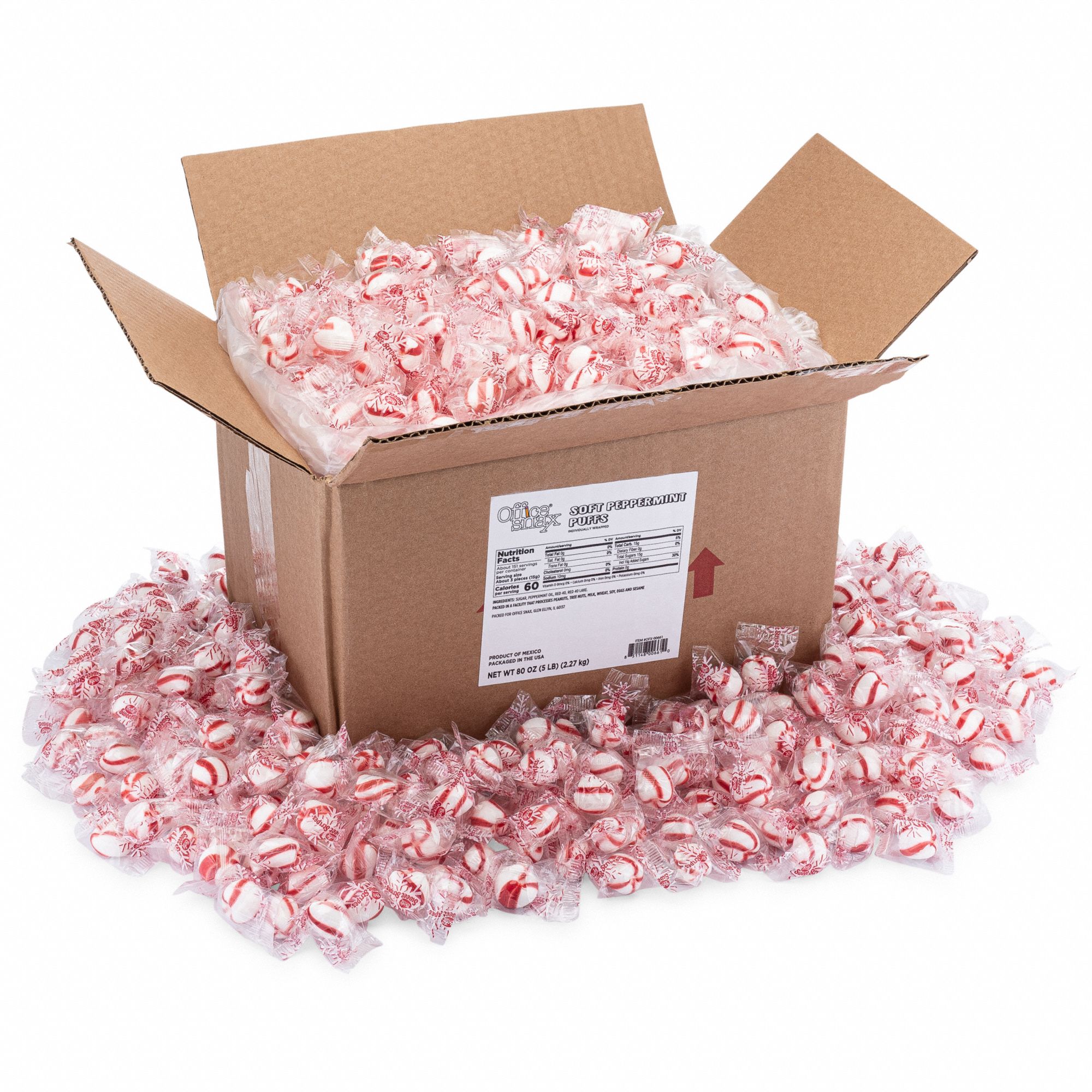 OFFICE SNAX, Peppermint, 450 Items Per Pack, Candy Mints - 797W58 ...
