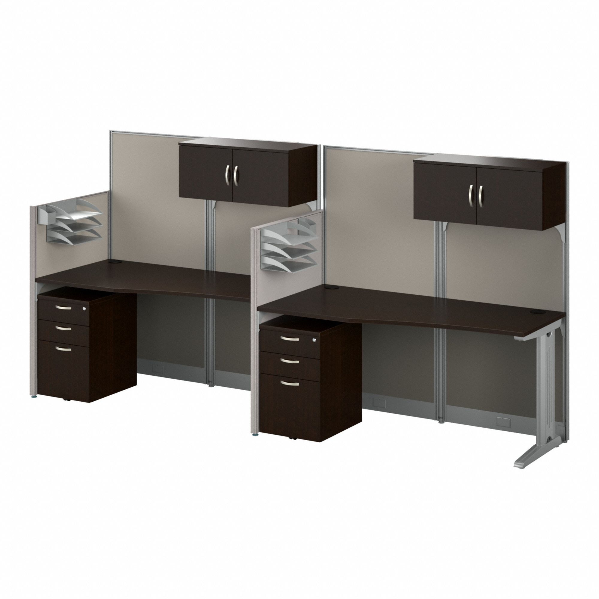 BUSH BUSINESS FURNITURE, 62 7/8 in Overall Ht, 129 in Overall Wd ...