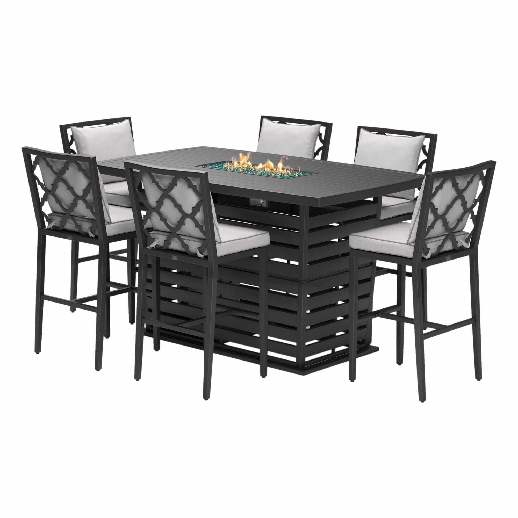 Outdoor Patio Fire Bar Set - 852DK3|OP-ALBFT7-VEN-K - Grainger