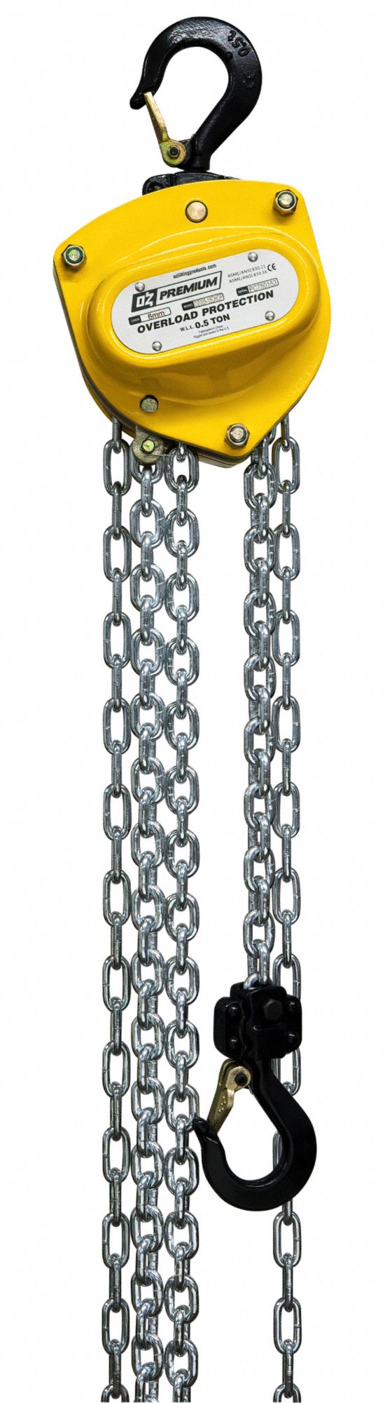 OZ LIFTING PRODUCTS, Hook Mounted - No Trolley, 1,000 lb Lifting ...