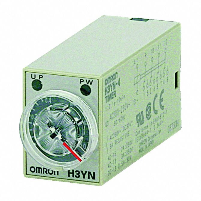 OMRON, 24V DC, 0.1 sec – 1 sec, Timer - 811TN2|H3YN-2 DC24 - Grainger
