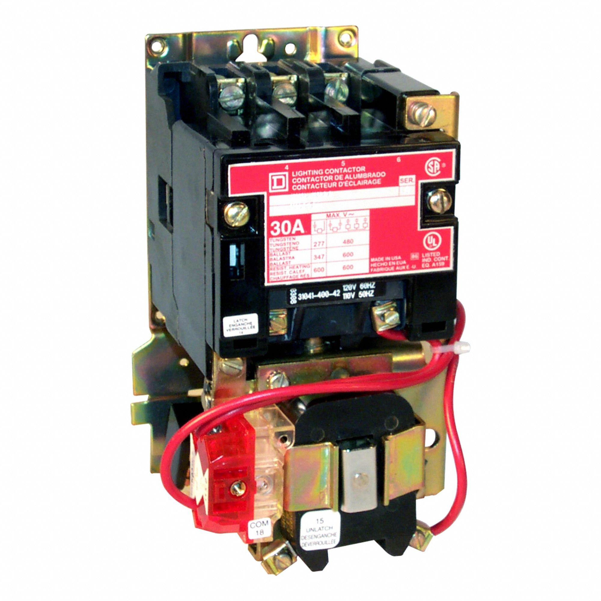 SQUARE D, 2 Poles, 120V AC, Lighting Magnetic Contactor - 2CH05 ...