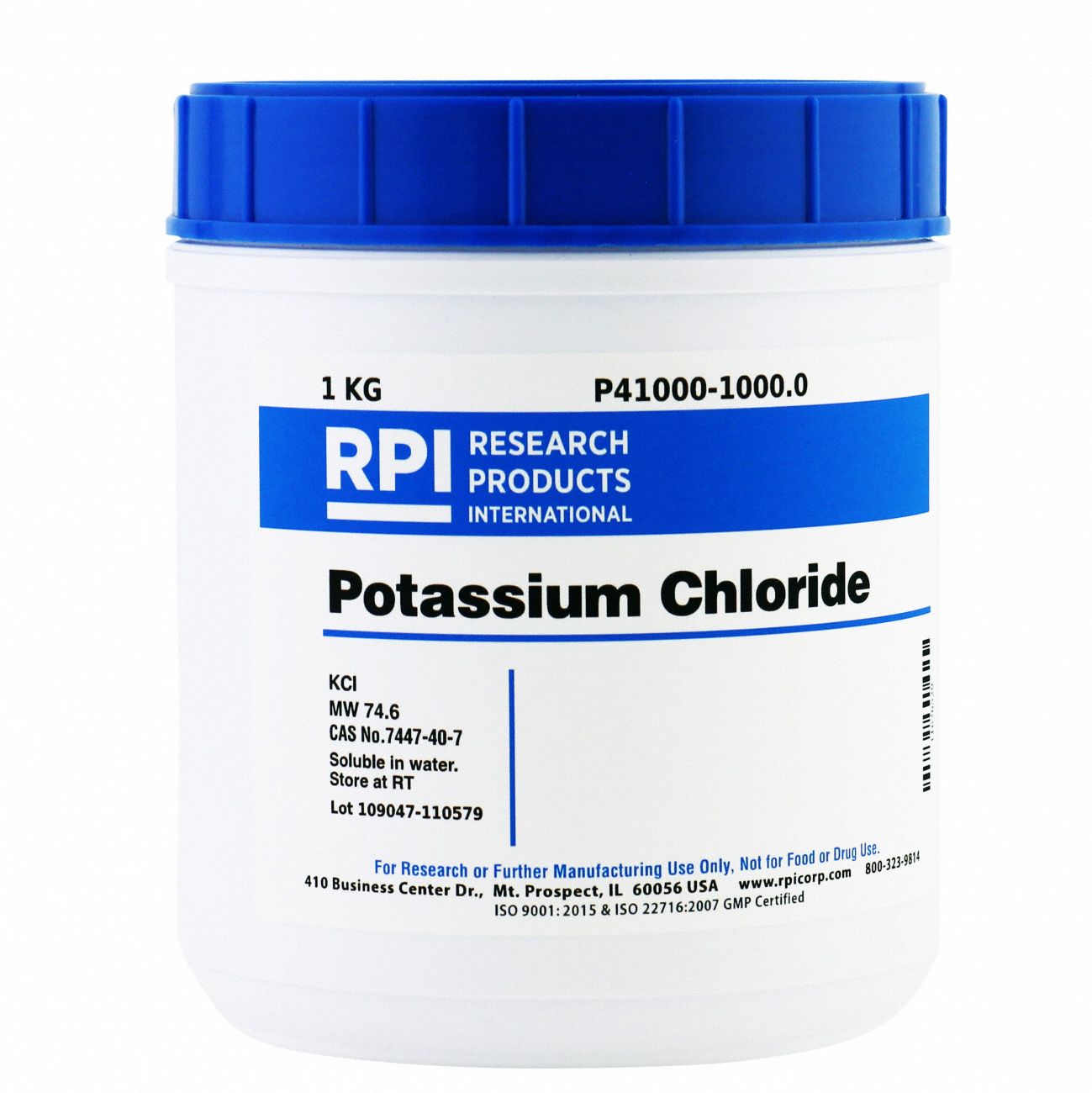 USP, 1 kg, Potassium Chloride - 31GC90|P41000-1000.0 - Grainger