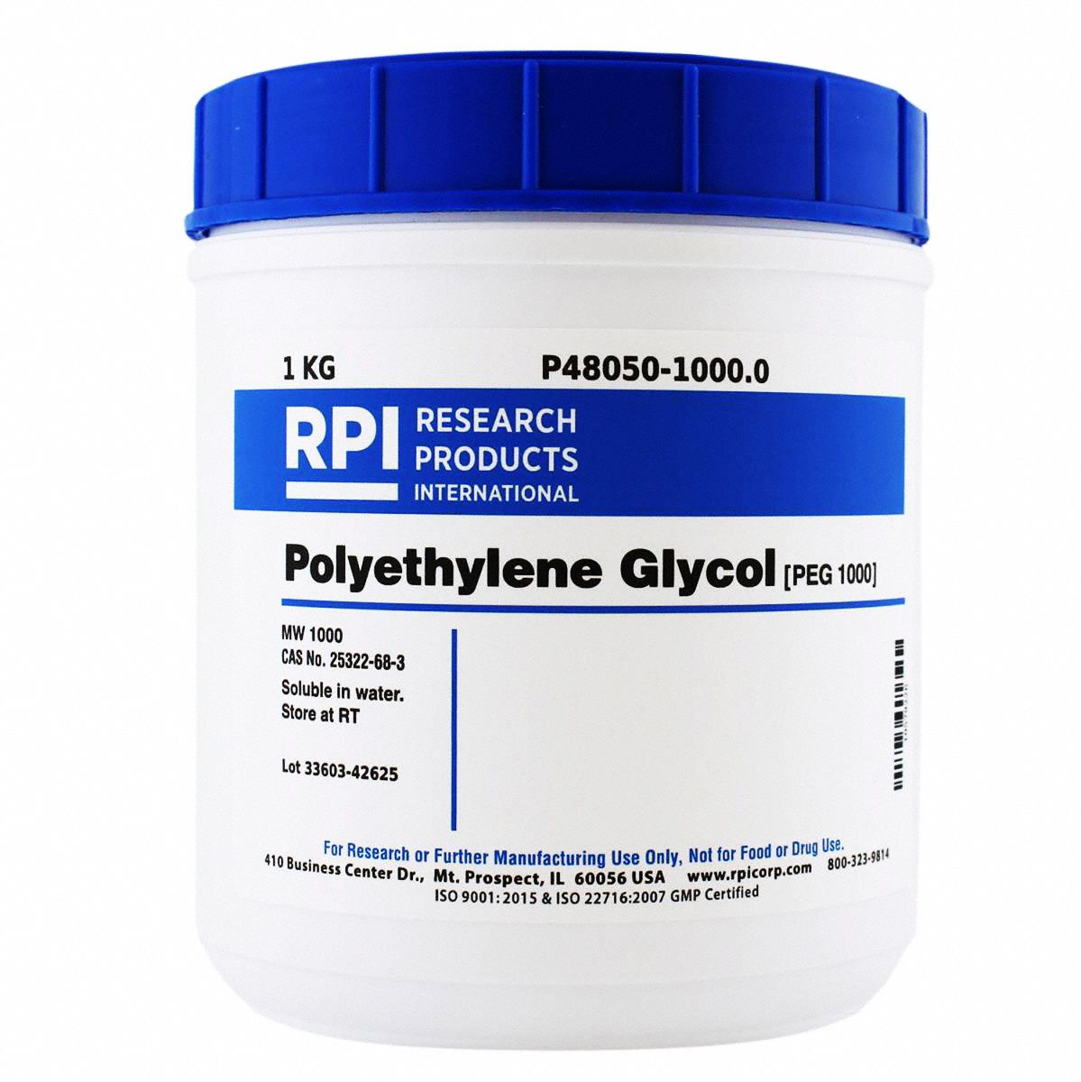 Lab, 1 kg, Polyethylene Glycol 1000 - 31GD06|P48050-1000.0 - Grainger