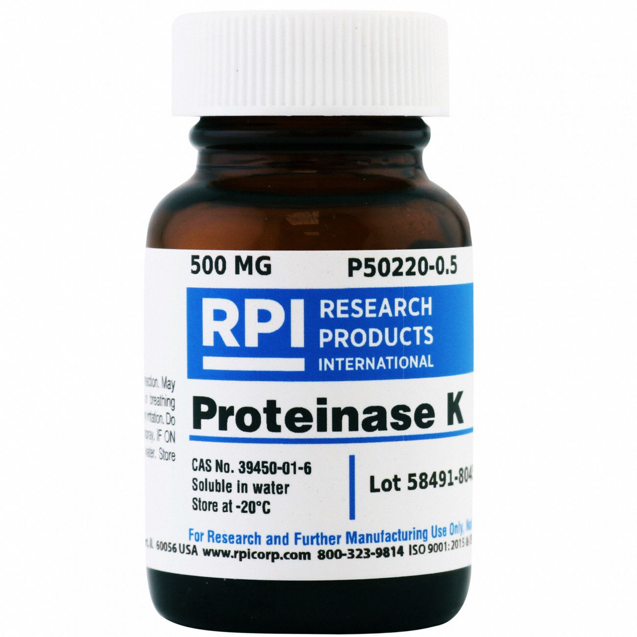 Lab, 500 mg, Proteinase K - 31GD11|P50220-0.5 - Grainger