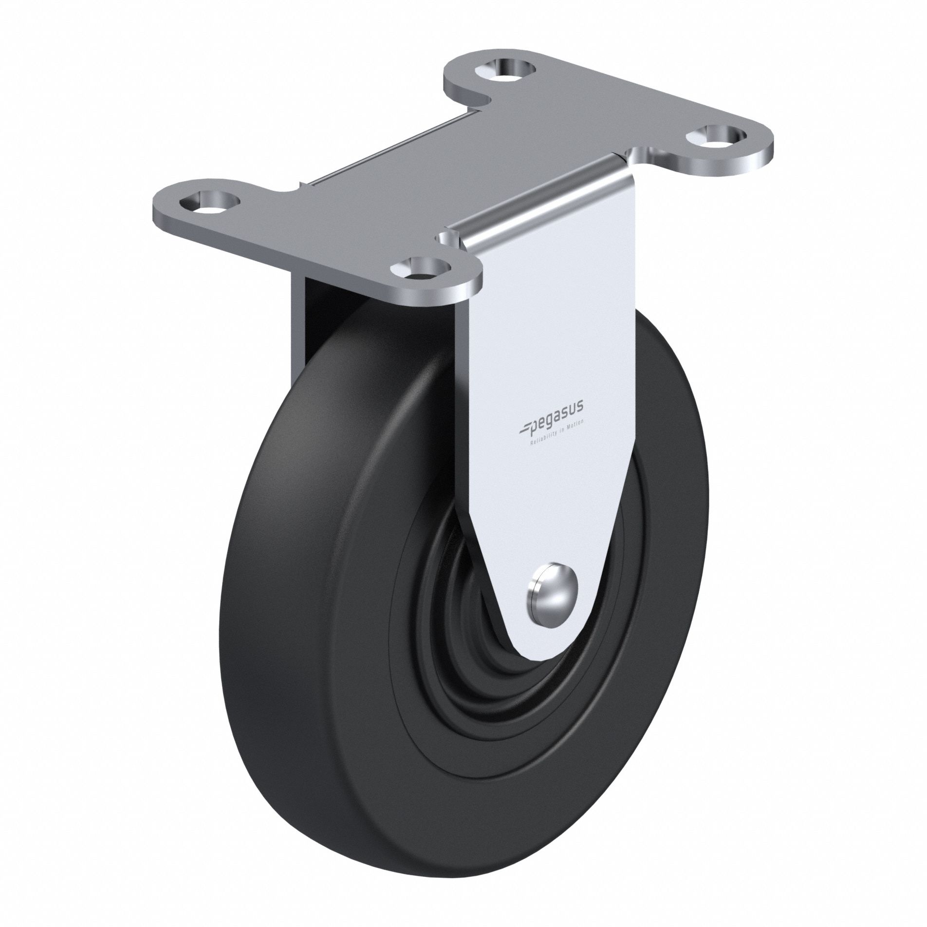 Rigid, No Brake, Plate Caster - 846TD3|P5R-R040G-12 - Grainger