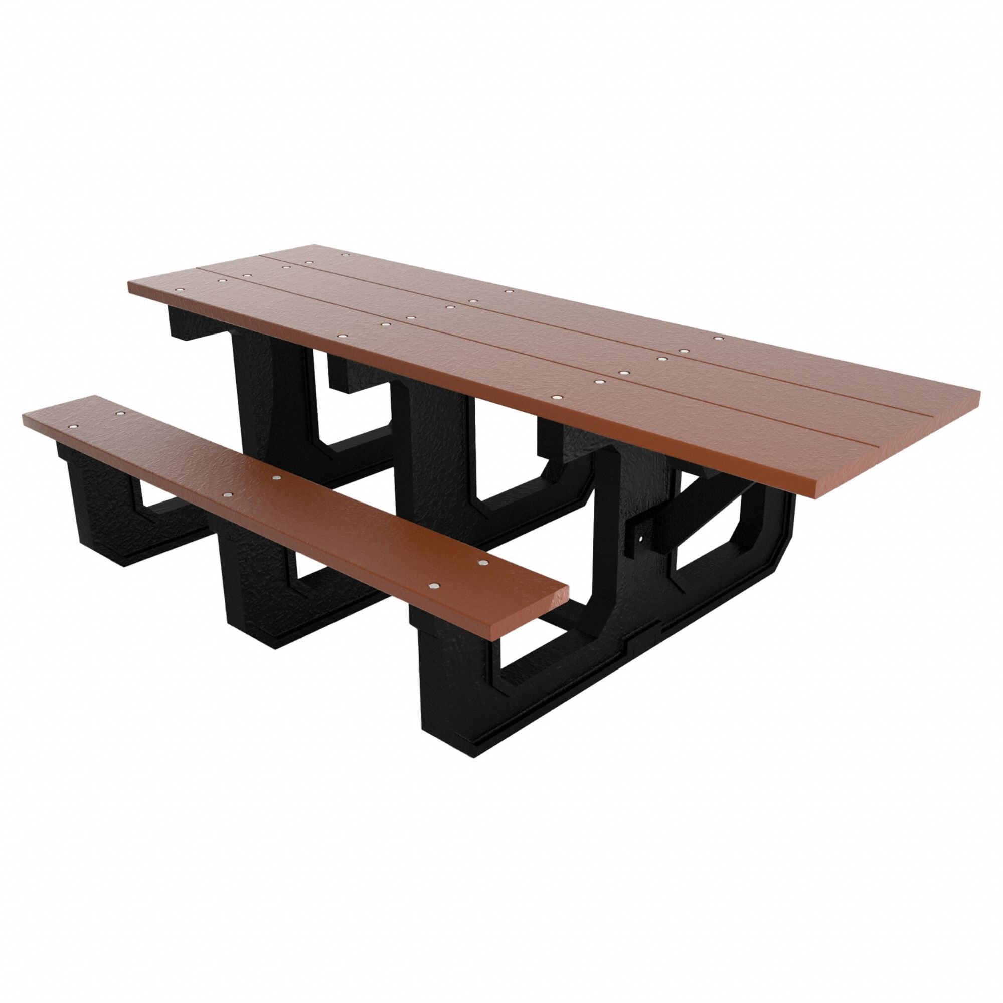 ULTRASITE, Vandal Resistant Resinwood, Brown, ADA Picnic Table - 817KD2 ...