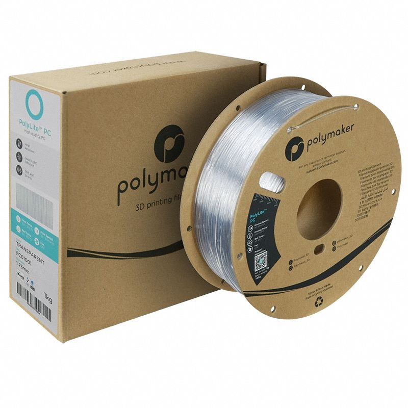 POLYMAKER, PolyLite, PC, 3D Printing Filament - 846W53|PC01001 - Grainger