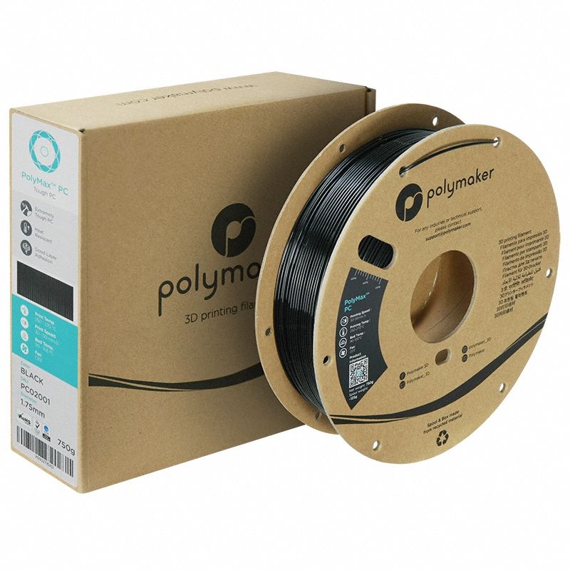 POLYMAKER, PolyMax, PC, 3D Printing Filament - 846W54|PC02001 - Grainger