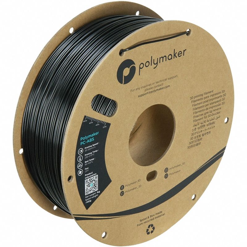 POLYMAKER, Polymaker PC-ABS, PC/ABS, 3D Printing Filament - 846W61|PC04001 - Grainger