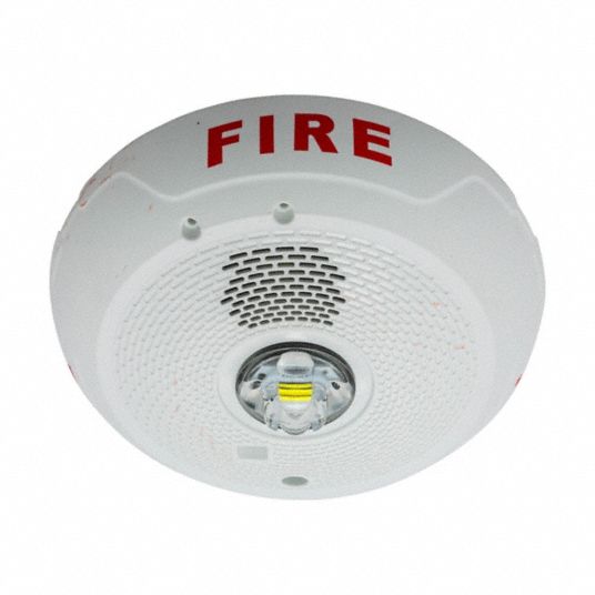 LED Horn Strobe,Indoor,Plastic,White,33V - Grainger