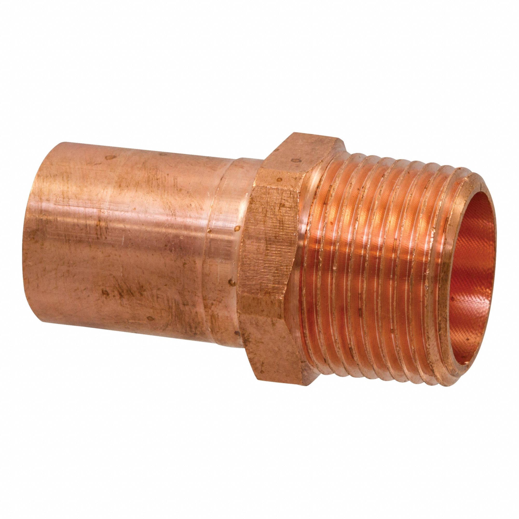 NIBCO, Straight, 1/2 in CTS x 3/4 in Pipe size, Press Adapter Fitting ...