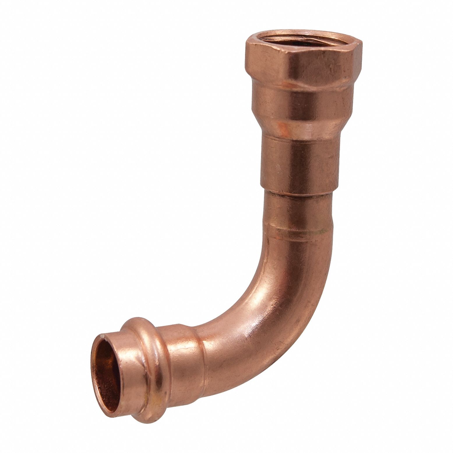 NIBCO, 90° Elbow, 1/2 in CTS x 1/2 in Pipe size, Crimp Fitting Elbow ...