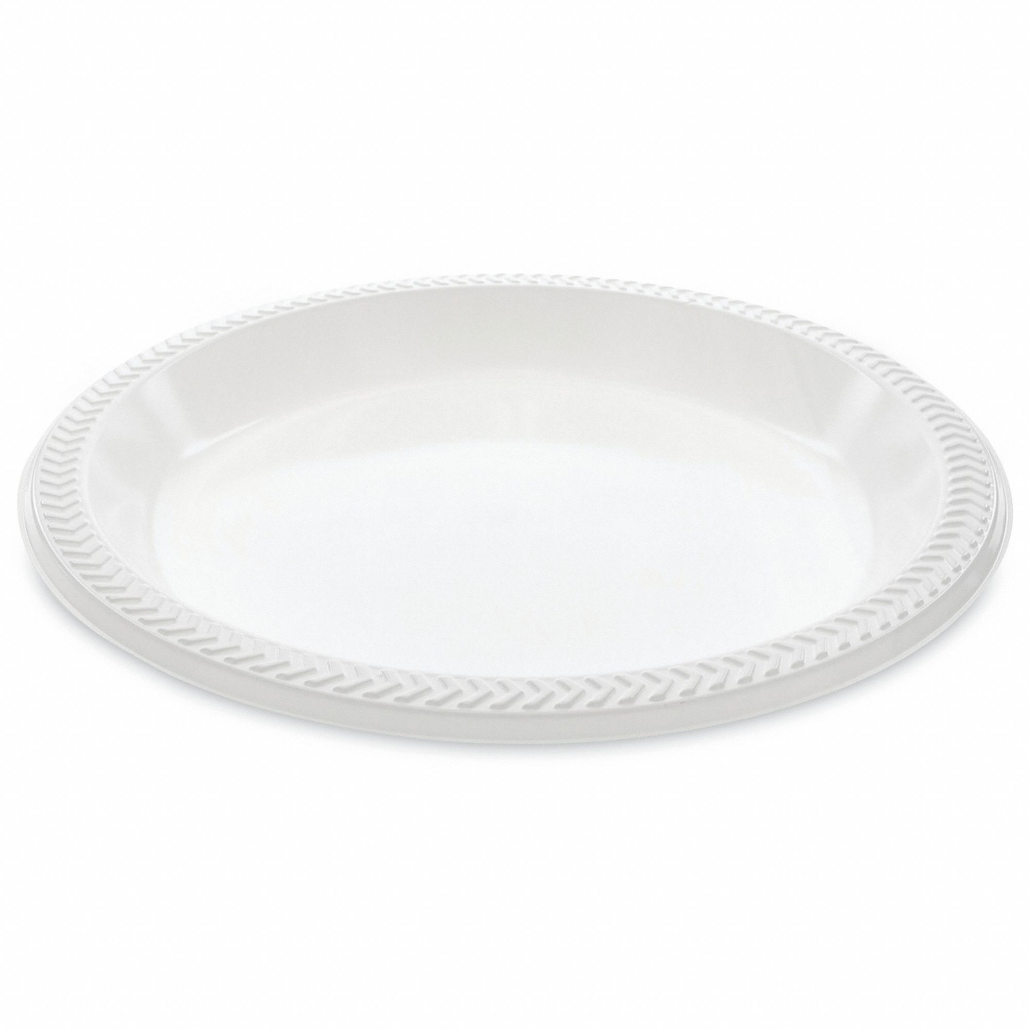 PACTIV, White, 10 1/4 in Disposable Plate Size, Disposable Plastic ...