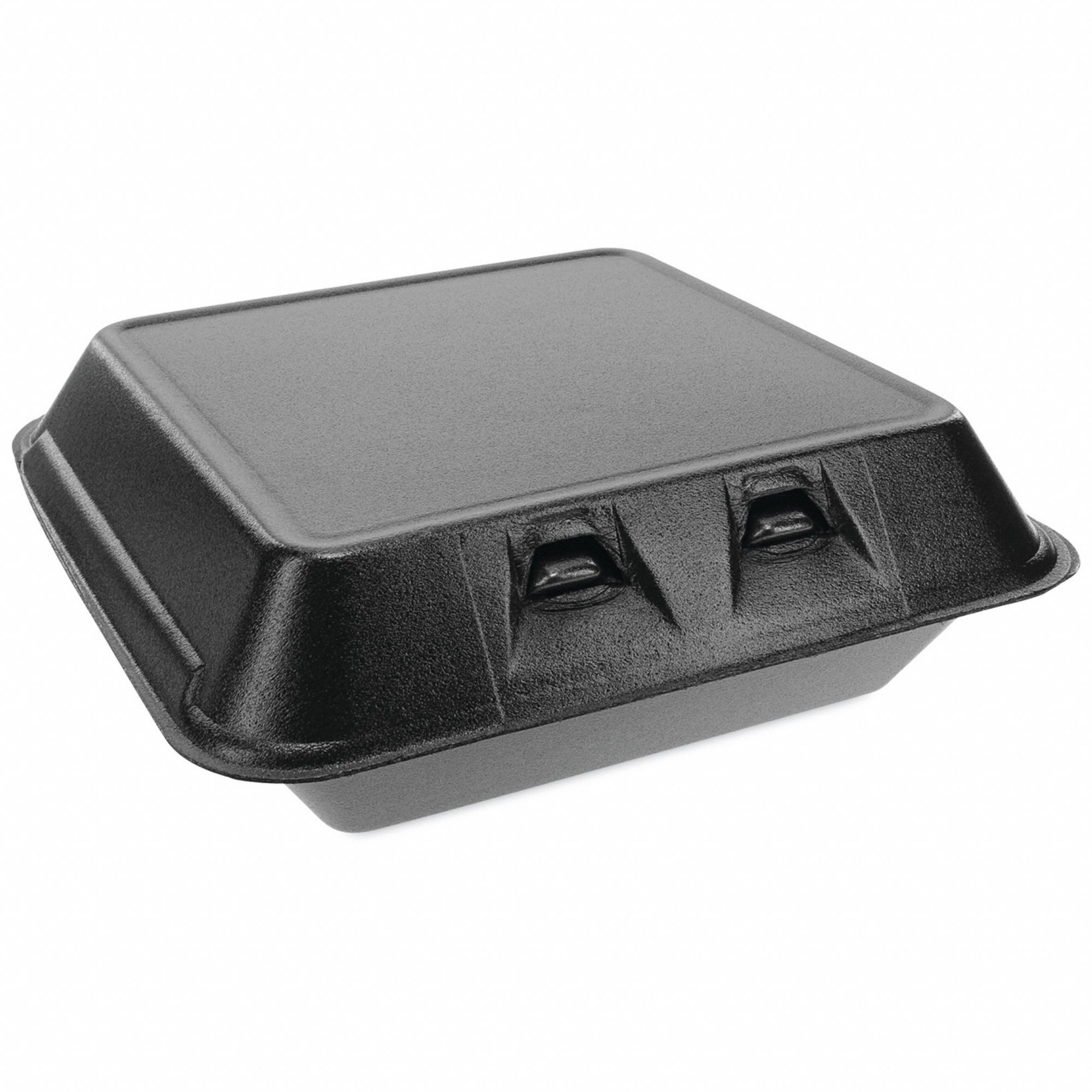 PACTIV, Black, Hinged Lid Container Container, Disposable Carry-Out ...