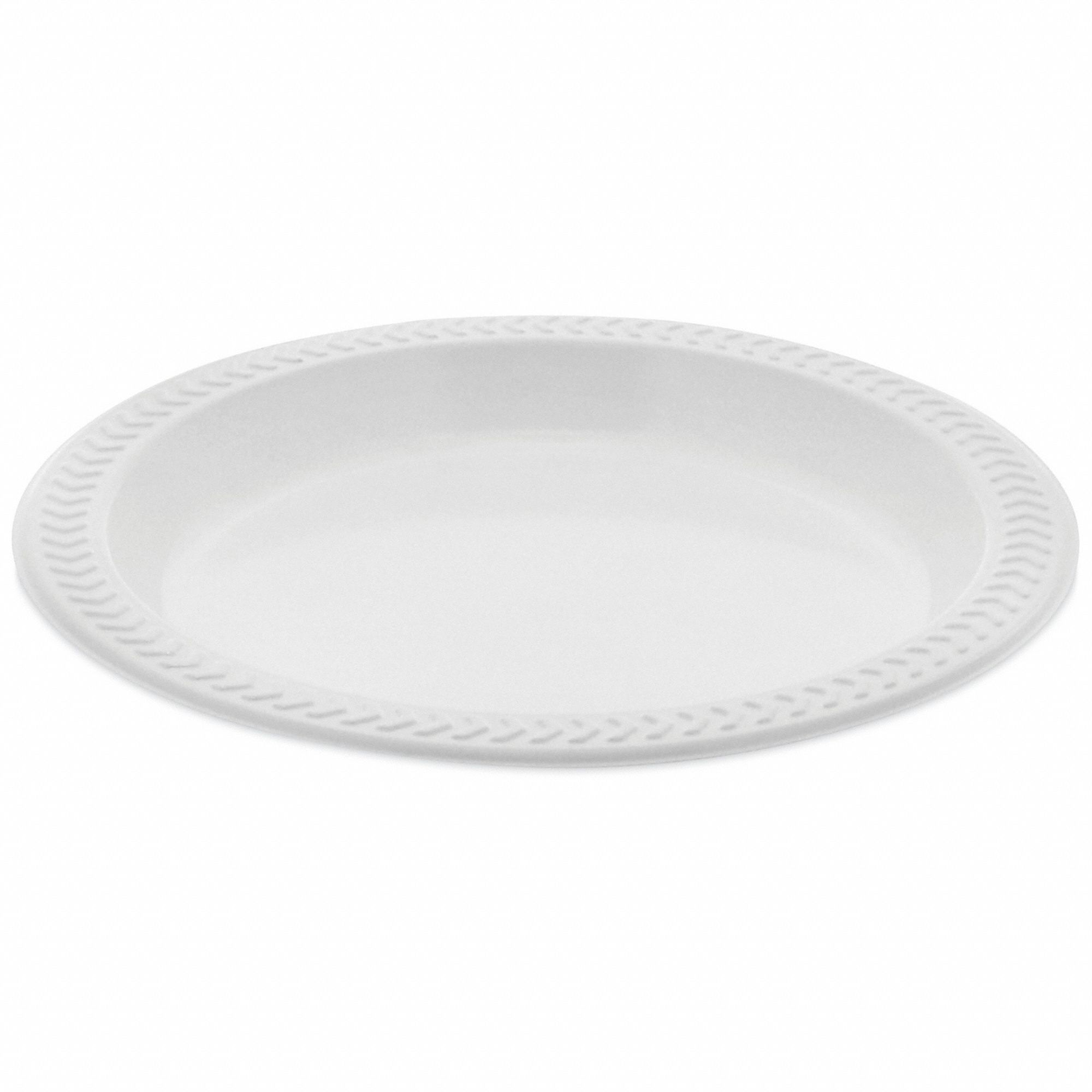 PACTIV White 6 In Disposable Plate Size Disposable Plastic Plate