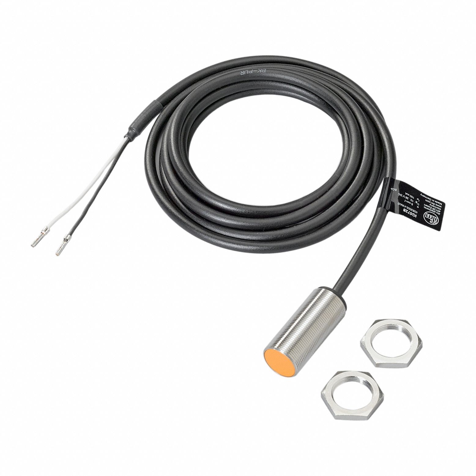 IFM, Non-Terminated Cable, Shielded, Inductive Cylindrical Proximity Sensor - 35T378|IG5717 ...