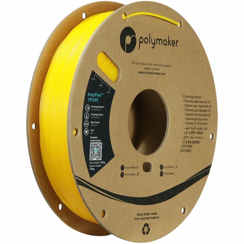 POLYMAKER, PolyFlex, TPU, 3D Printing Filament - 846W67|PD01004 - Grainger