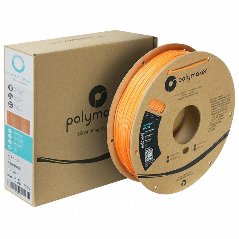 POLYMAKER, PolyFlex, TPU, 3D Printing Filament - 846W69|PD01006 - Grainger