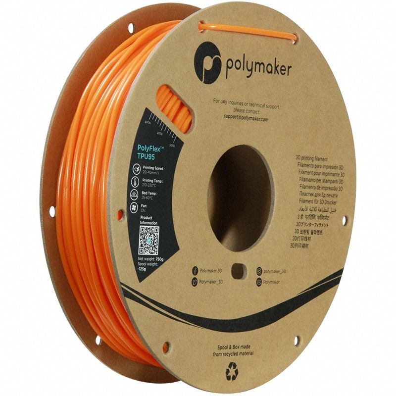 POLYMAKER, PolyFlex, TPU, 3D Printing Filament - 846W75|PD01012 - Grainger