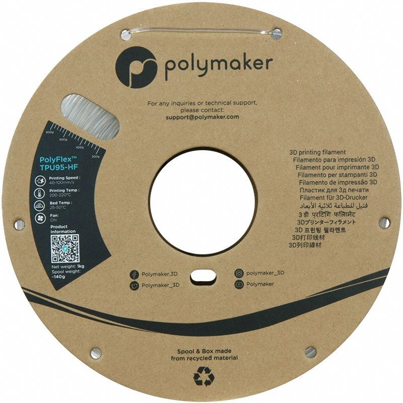 POLYMAKER, PolyFlex, TPU, Spool, 1.75mm 3D filament - 846W87|PD03003 ...