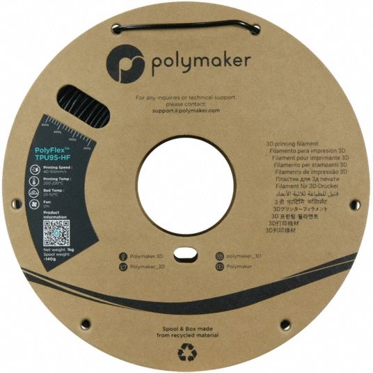 POLYMAKER, PolyFlex, TPU, 3D Printing Filament - 846W88|PD03004 - Grainger