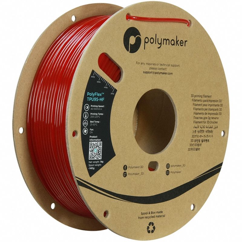 POLYMAKER, PolyFlex, TPU, 3D Printing Filament - 846W92|PD03008 - Grainger