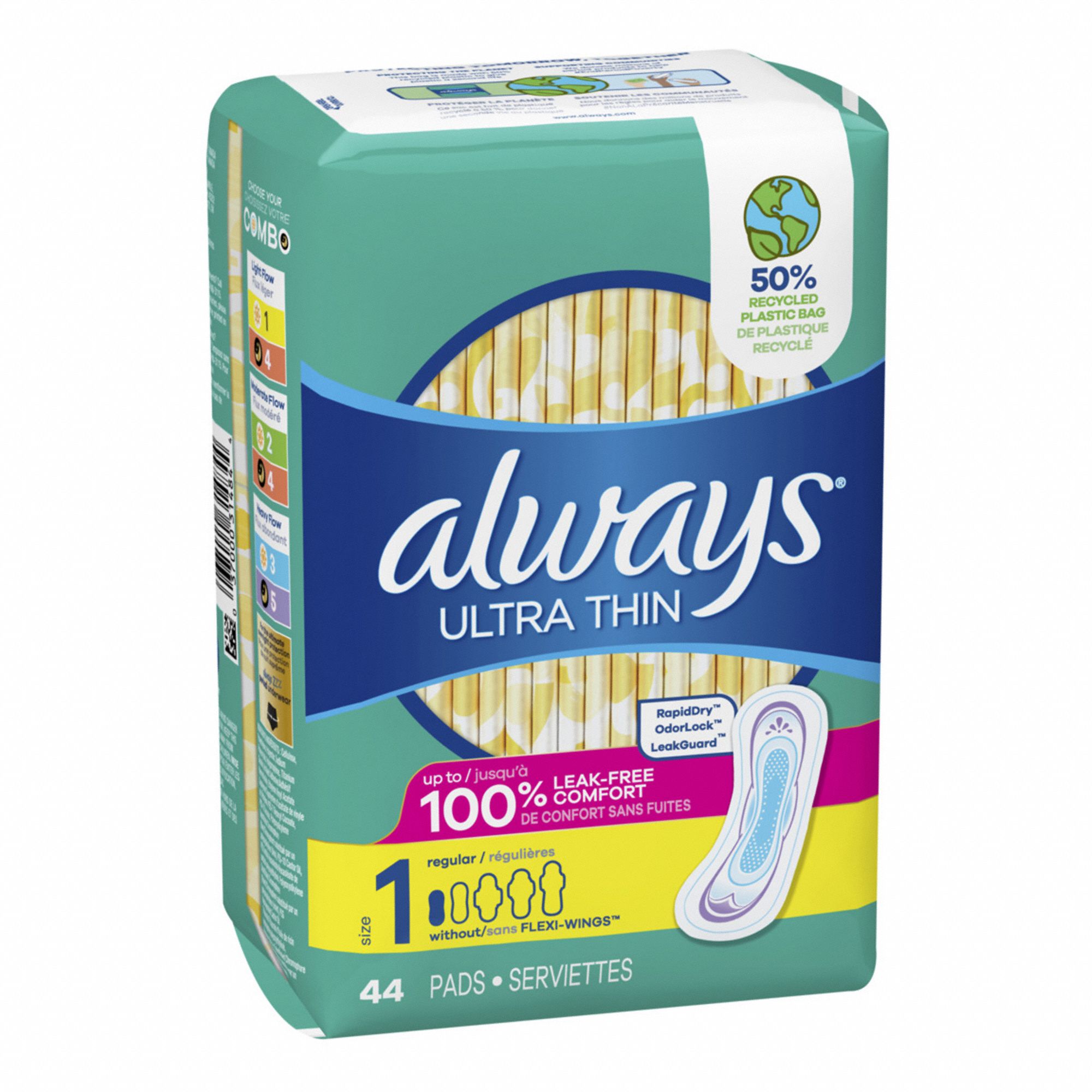 ALWAYS SANITARY NAPKIN,11-11/32 IN L,CA3 - Feminine Hygiene Products ...