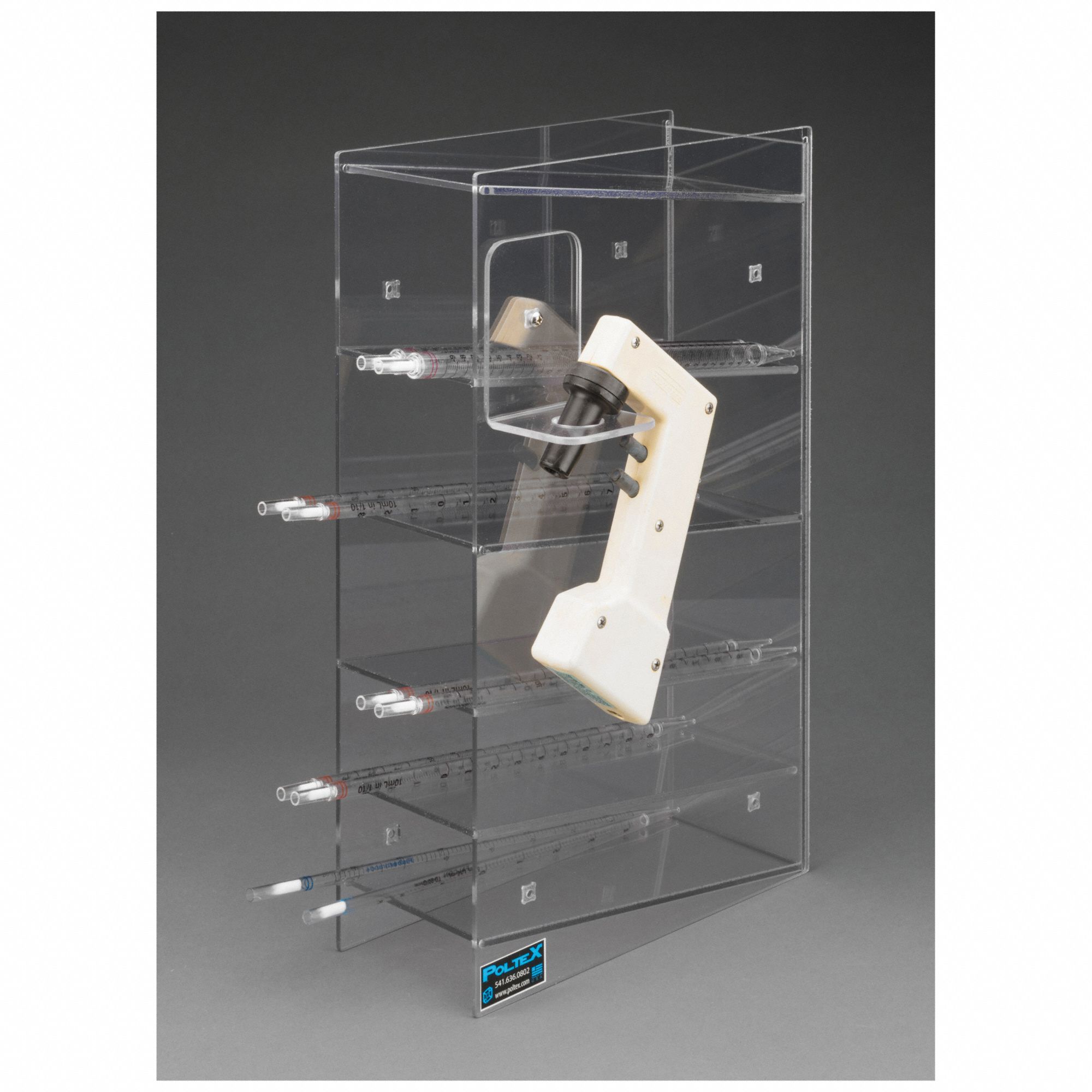 4 7/8 in Overall Wd, 18 3/4 in Overall Ht, Serological Pipette Holder ...