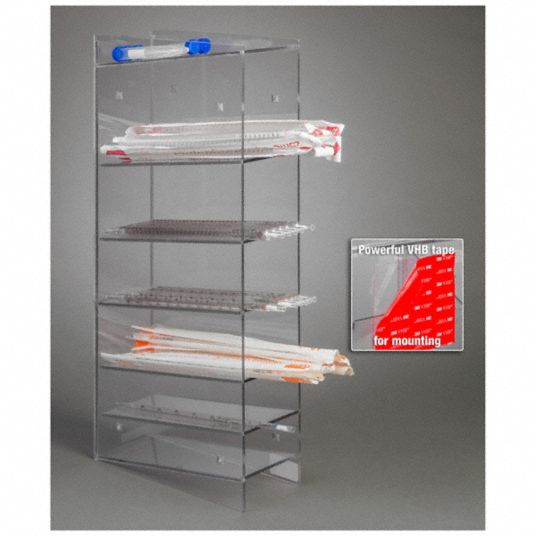4 7/8 in Overall Wd, 24 5/8 in Overall Ht, Serological Pipette Holder ...