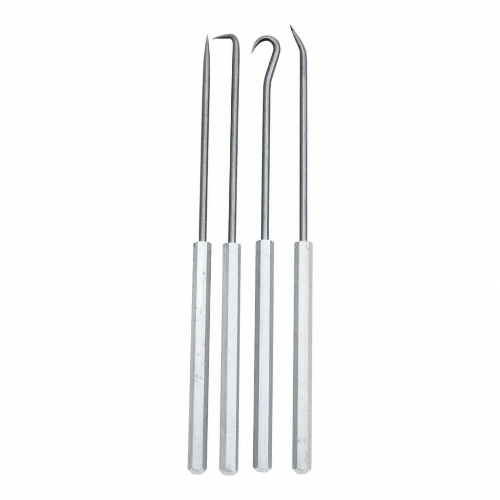 ULLMAN, Steel, Angle/Hook/Straight, Hook/Pick Set - 38VY64|PH-4 - Grainger