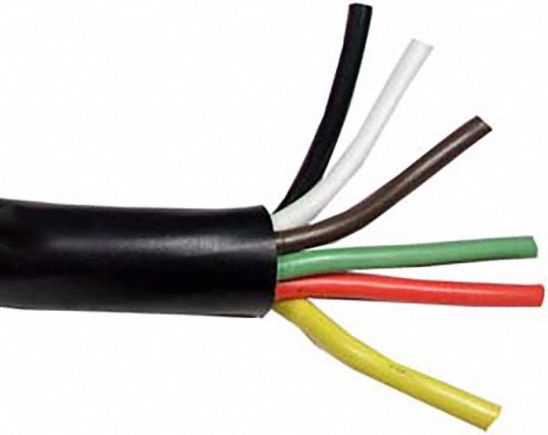 PICO TRAILER CABLE, 250 FT L, BLACK, BROWN, GREEN, RED, WHITE, YELLOW ...