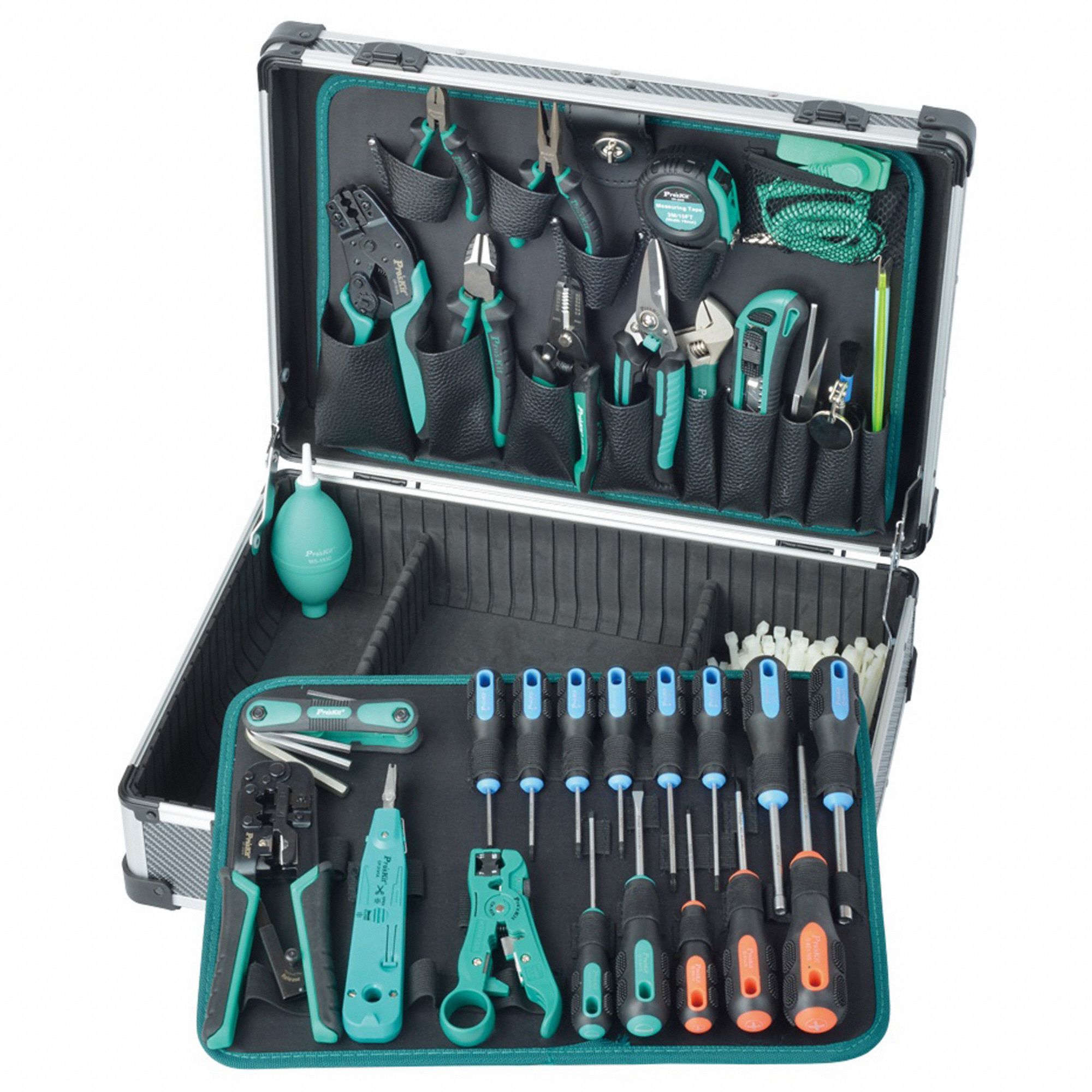 PRO'SKIT, 42 Total Pcs, Tool Case, Professionals Network Kit - 383JR3 ...